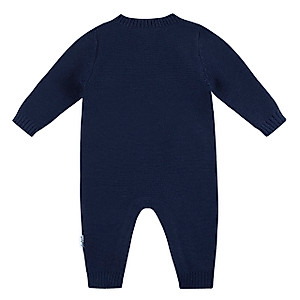Gerber Baby Boys' Sweater Knit Romper Jumpsuit, Blue Dog, 12 Months