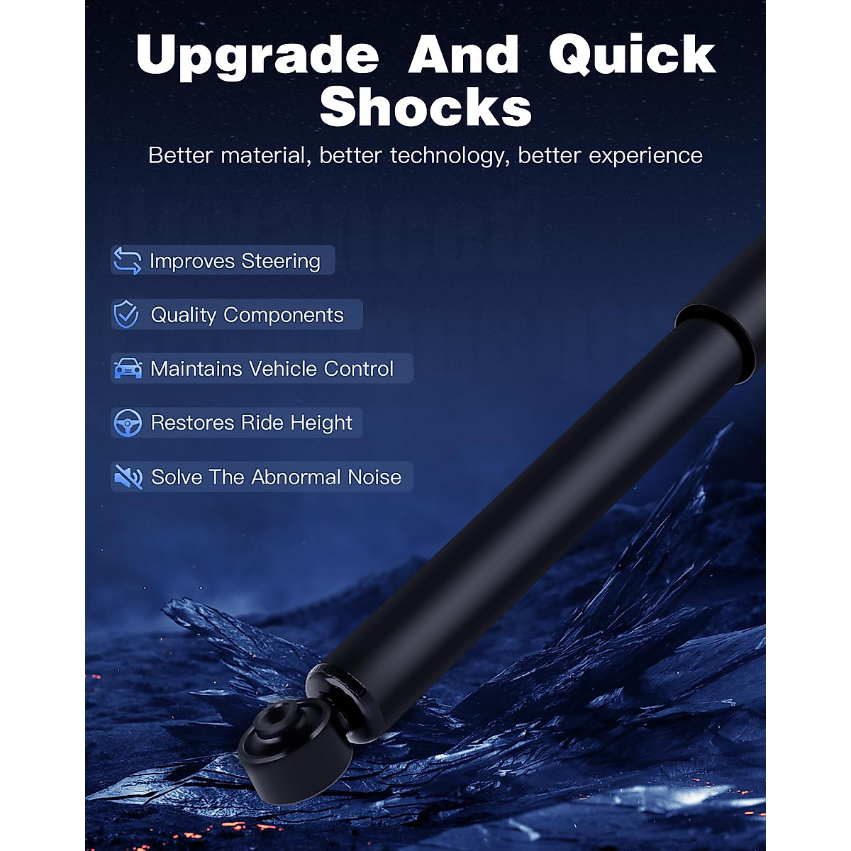 Shocks,ECCPP 4x Front Rear Shocks Absorbers for Chevy/for GMC fits 2002-2006 for Chevy Avalanche 1500/for Chevy Suburban 1500/C-hevy Tahoe/G-MC Yukon/G-MC Yukon XL 1500 344381 344384 Auto Shocks Sets