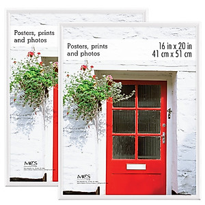 MCS 16x20 Inch Elite Poster Frame (2pk), White (65672)