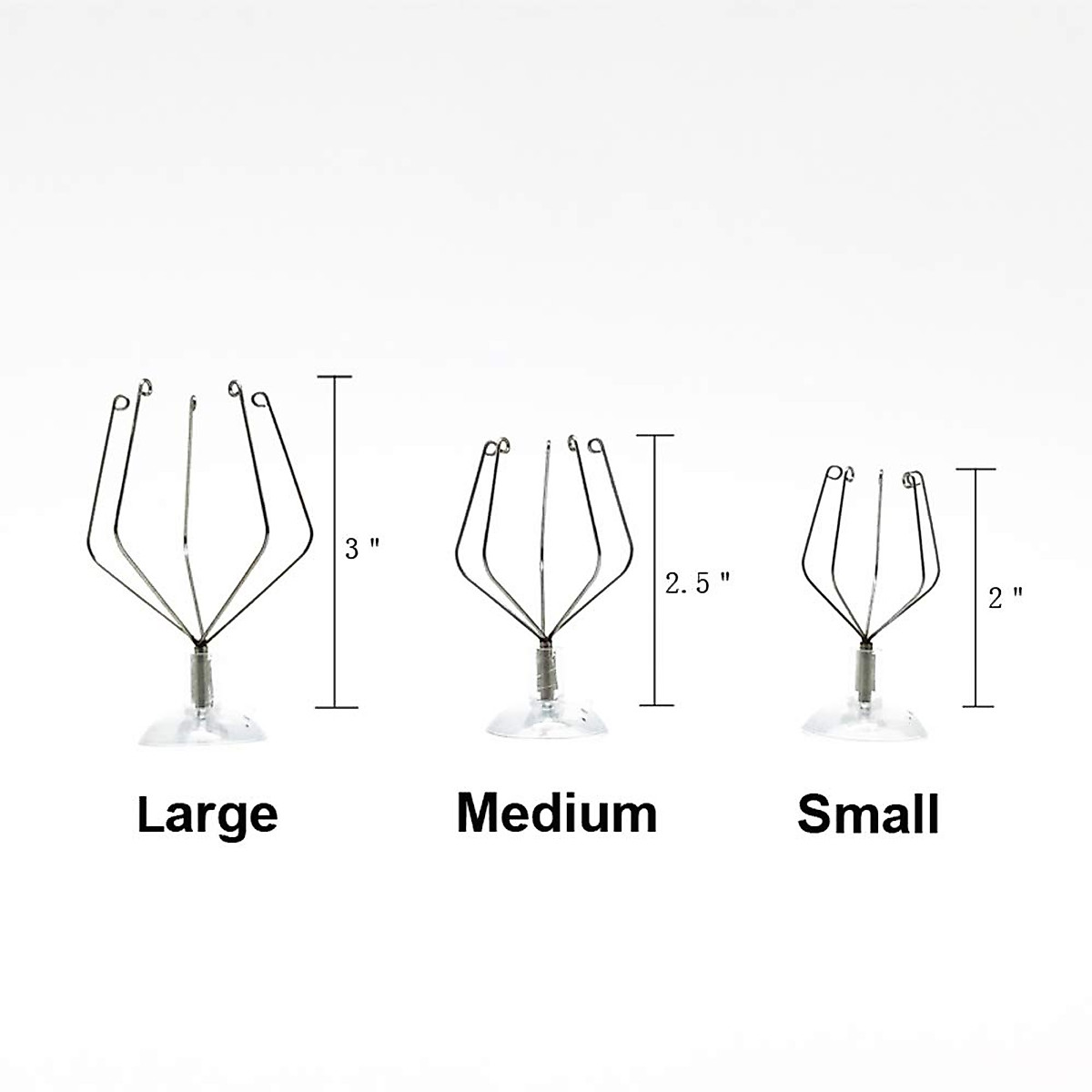 Tillandsiart 10 Pack Vertical Air Plant Holder (Suction Cup, Stainless Steel Tillandsia Air Plant Planter) A Unique Set of Air Plant Containers for Creating Tillandsia Art Display on Window. (Small)