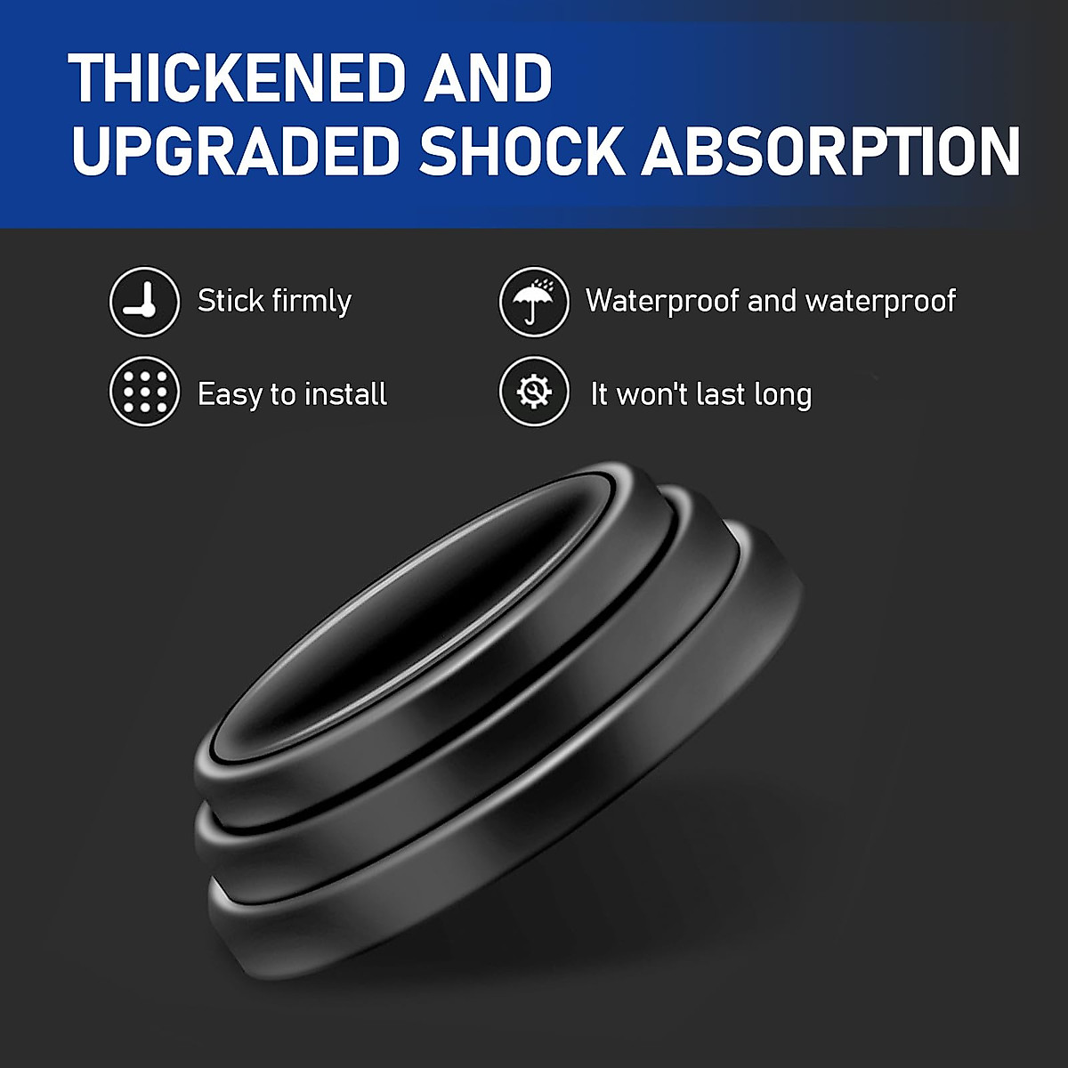 Dewkou 20 PCS Car Door Shock Absorber, Anti Shock Car Door Pads, Door Side Anti-Collision Protection Sticker, Universal Soundproof Crash Pad, Car Door Protection Sticker (Black)