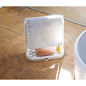 Feel Soon Retail Dishcloth Holder Sponge Holder Stand Rack (Beige)