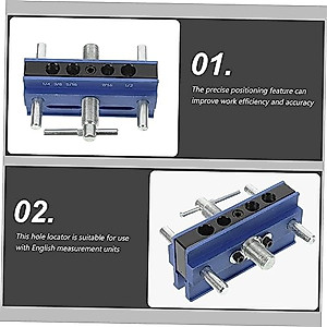 OSALADI Tools 1 Set tool aluminum alloy portable drill guide woodworking jigs drill drill guide for straight holes dowel kit drill pocket hole punch hole appendix Tool
