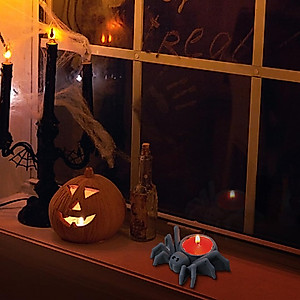 Zayookey Spiders Candle Holder Resin Mold Halloween Tealight Holder Silicone Mold for Epoxy Resin Animals Candlestick Casting Mould DIY Jewelry Trinket Tray Candy Containers