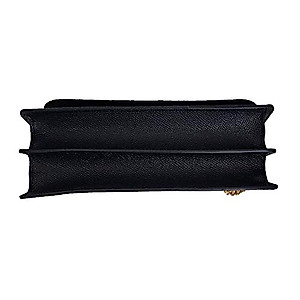 Coach Women's Klare Crossbody Shoulder Handbag in Crossgrain Leather & Signature Coated Canvas (Brown/Black/Gold)