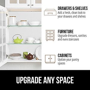 Gorilla Grip Peel and Stick Paper for Book Covers, Countertops, Drawers, Kitchen Cabinets, Shelves, and Crafts, Protective Easy Install Removable Vinyl Adhesive Liners, 11.8 INx20 FT Roll Bright White