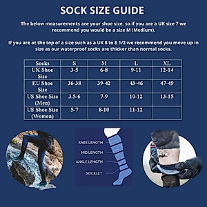 SEALSKINZ Unisex Waterproof All Weather Mid Length Sock, Grey/Grey Marl, Large