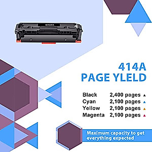 inkalfa 414A Toner Cartridges 4 Pack (with Chip) Compatible Replacement for HP 414A 414X W2020A W2020X Work for HP Color Pro MFP M479fdw M479fdn M454dw M454dn M479 M454 Printer Toner