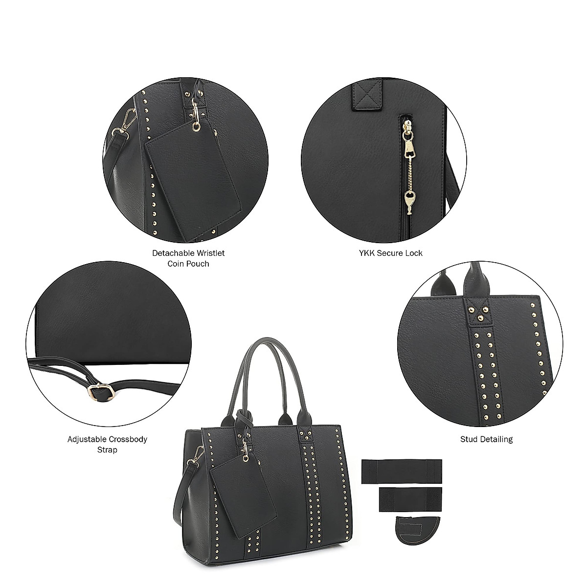 JESSIE & JAMES Concealed Carry Satchel Purse, Top Handle CCW Handbag with Shoulder Strap