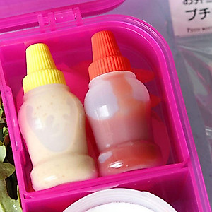 Mini Ketchup Bottles, 25ml Refillable Condiment Squeeze Bottle Salad Dressing Tomato Ketchup Mayo Syrup Squeeze Containers for Kids Adults Bento Box for Office Worker Bento Box Diner Condiment Mayo