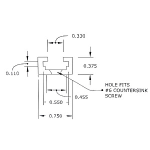 24" Aluminum T Track 3/4" by 3/8" Slot, Accepts 1/4" Hex Bolts, 1/4" or 5/16" T Bolts, Countersunk Holes Every 6" 112110