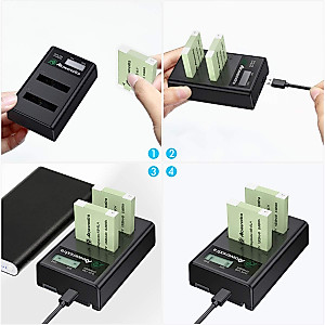 Powerextra 2 Pack NB-6LH Battery and Dual USB Charger for Canon NB-6L Battery and Canon Powershot S120 SX510 HS SX280 HS SX500 is SX700 D20 S90 D30 ELPH 500 SX270 SX240