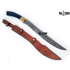 DAM-9985 Full Tang Custom Handmade Damascus Steel 25 Inch Knife Micarta Handle with Sheath