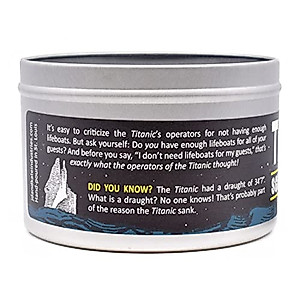 JD and Kate Industries Titanic Scented Candle | Hand-Poured in 16 oz tin | Ocean Scent