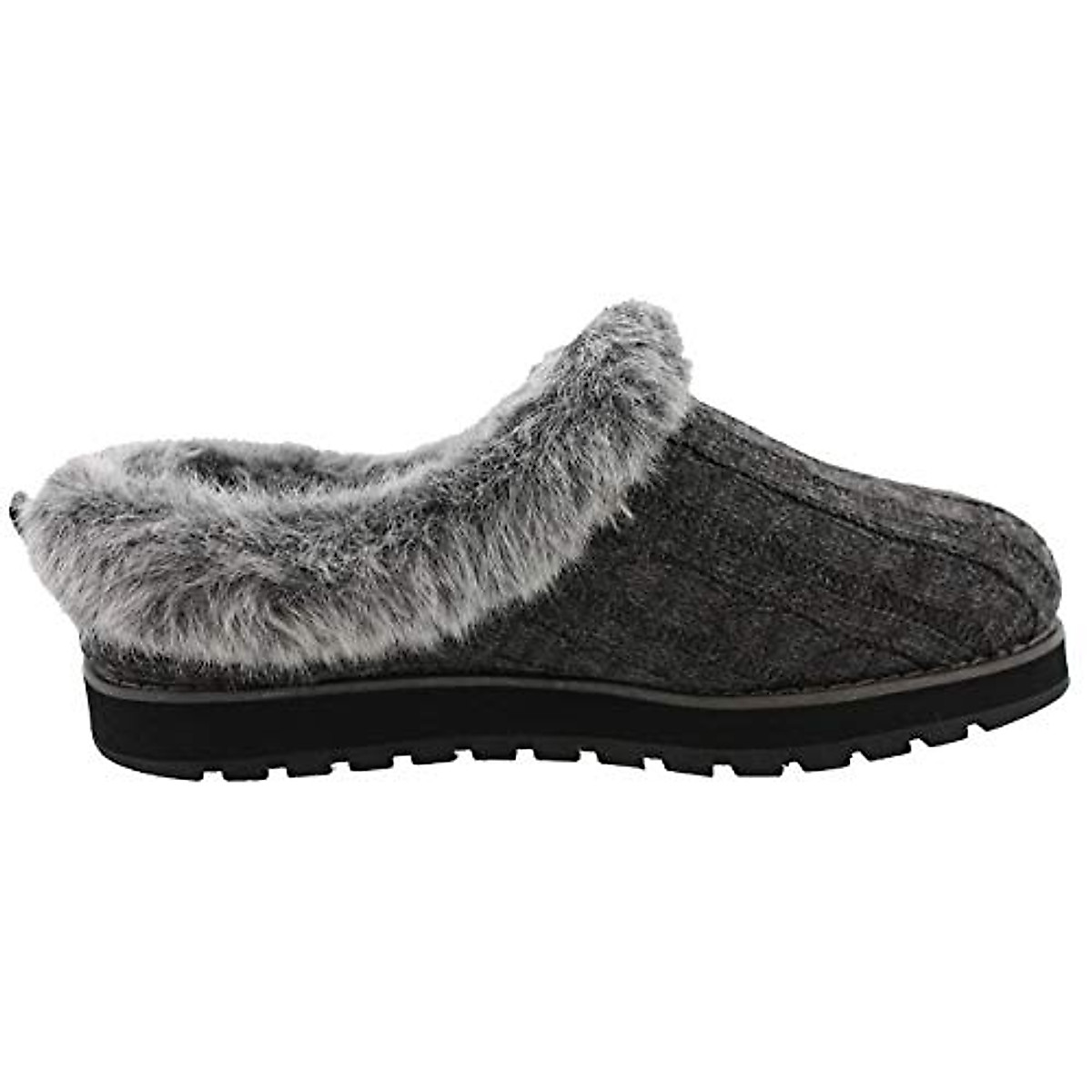 Skechers BOBS Women's Keepsakes - Ice Angel Slipper, Charcoal, 10 W US