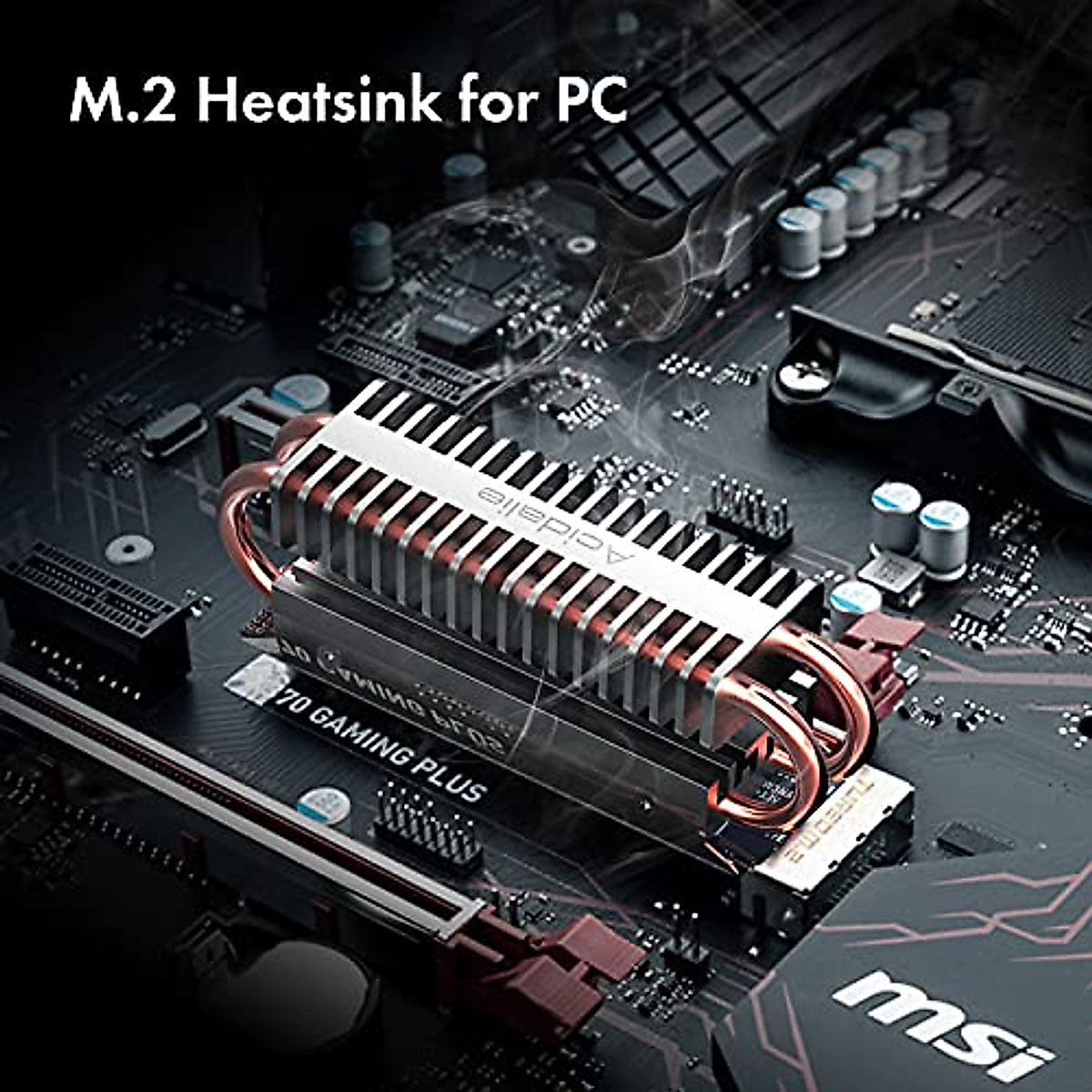ACIDALIE M.2 2280 SSD Heat Sink, Dual - Aluminum Heat Sink for PCIE M.2 NVME SSD or SATA M.2 SSD with Silicone Thermal Buffer.