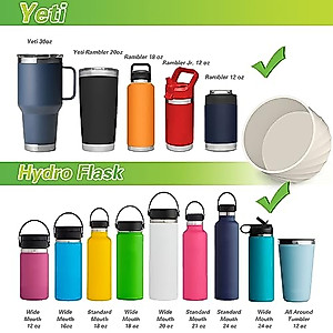 AIERSA 2Pcs Silicone Boot Sleeve for Stanley Quencher 40oz 30oz Tumbler with Handle,for IceFlow 20oz 30oz,Protective Water Bottle Cup Bottom Bumper Cover for Stanley Tumbler Accessories, Clear & Pink