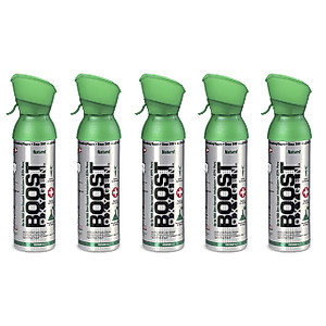 Boost Oxygen Medium Natural 5L Canister | Respiratory Support for Aerobic Recovery, Altitude, Performance & Health (5 Pack)