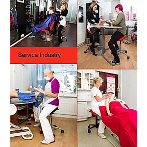 Medical Dental Stool Dentist Chair PU Leather Auxiliary Stool Chair with Armrest Height-Adjustable Doctor Chair Suitable for Dentist and Office