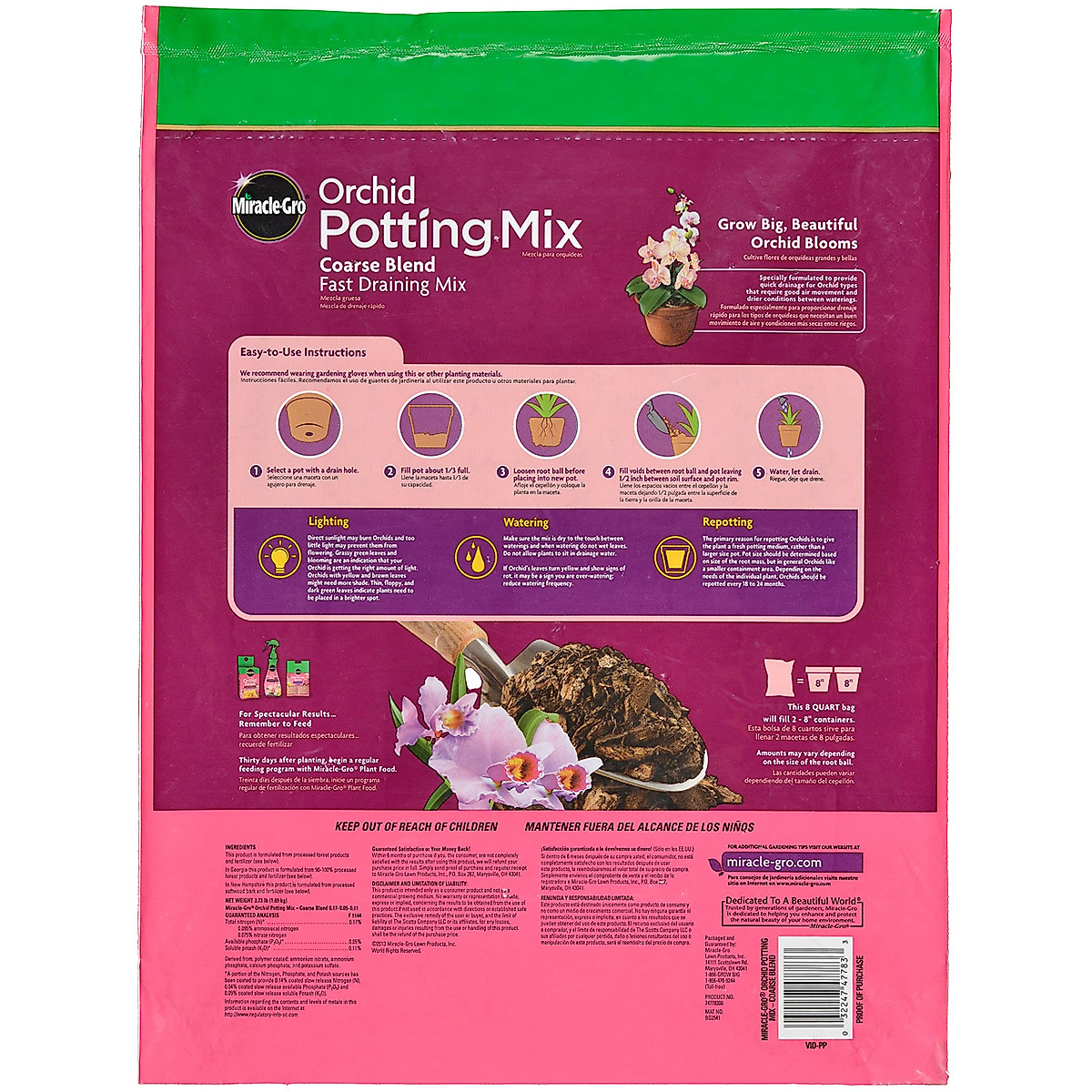 Miracle-Gro Orchid Potting Mix, 8-Quart (2 Pack) (Currently Ships to Select Northeastern & Midwestern States) (2)