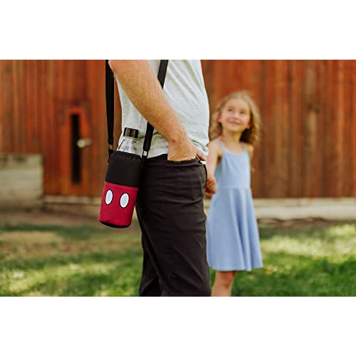 ONIVA - a Picnic Time brand Disney Classic Mouse-Bottle Cooler (Mickey Shorts), 3.5 x 3.5 x 8.25, Black