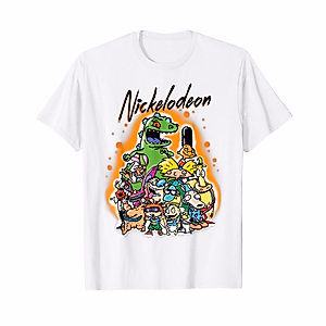 Nickelodeon Classic Nick 90s Urban Spray Paint Character Tee T-Shirt