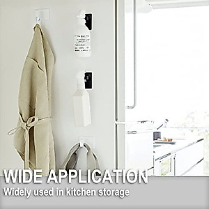 MORNIIE Multipurpose Magnetic Hooks. Hanger Organizer & Spray Bottle Holder. Hanger Stacker for Laundry Area. Spray Bottle Holder for Kitchen Organization Holds up to 32 fl oz. White, 2 Pcs