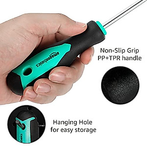 Amazon Basics 12-Piece Magnetic Screwdriver Set, Turquoise