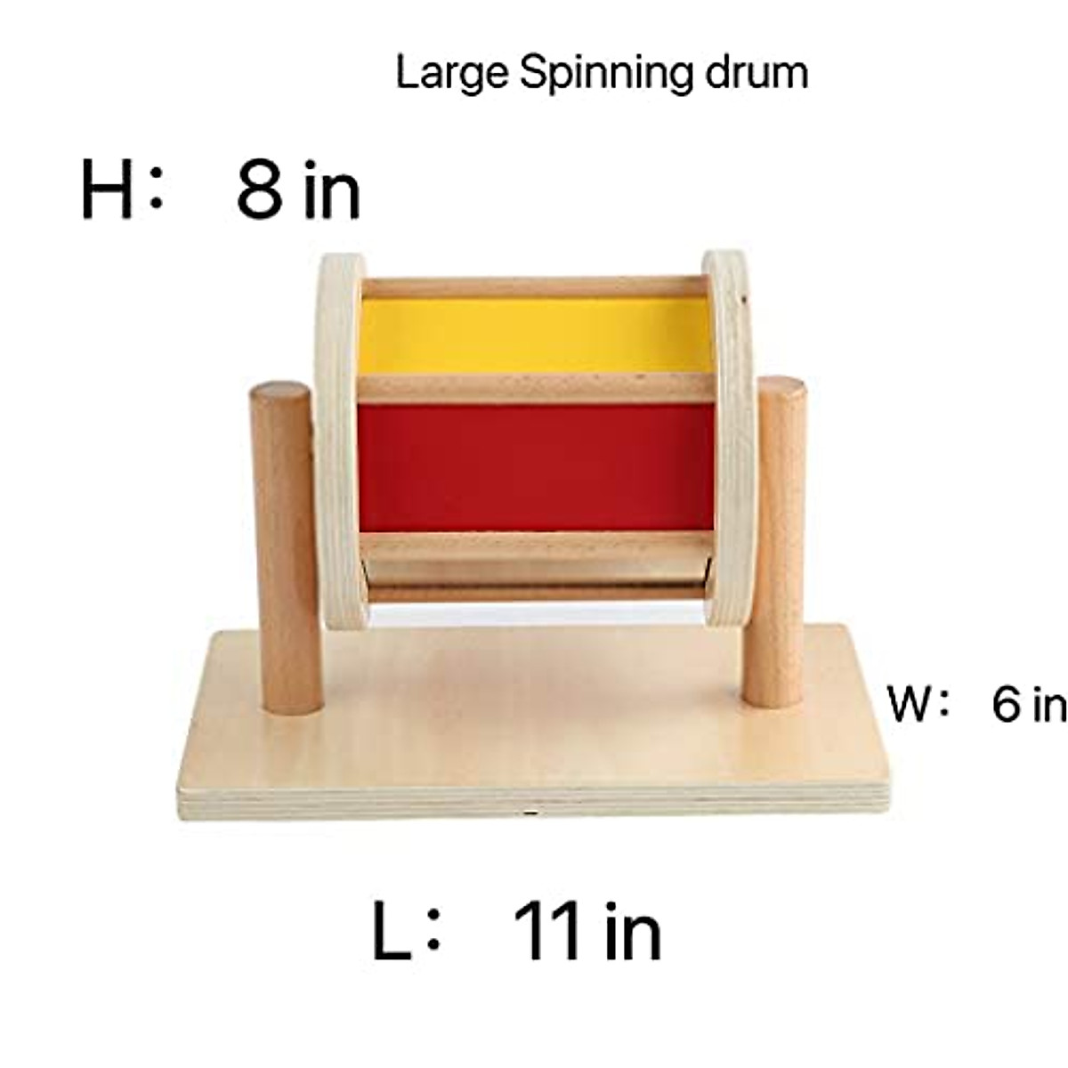 Adena Montessori Full-Size Spinning Drum Montessori Toys for Infant 6-12 Months 1 Year Old Babies Toddlers (Typical)