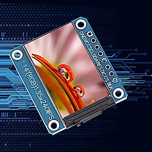 KUIDAMOS TFT Display Screen Module, 8P 4-Wire SPI Interface 135x240 28 x 31.4mm Screen Module 1.14 Inches 1.1 X 1.2in DIY Circuit
