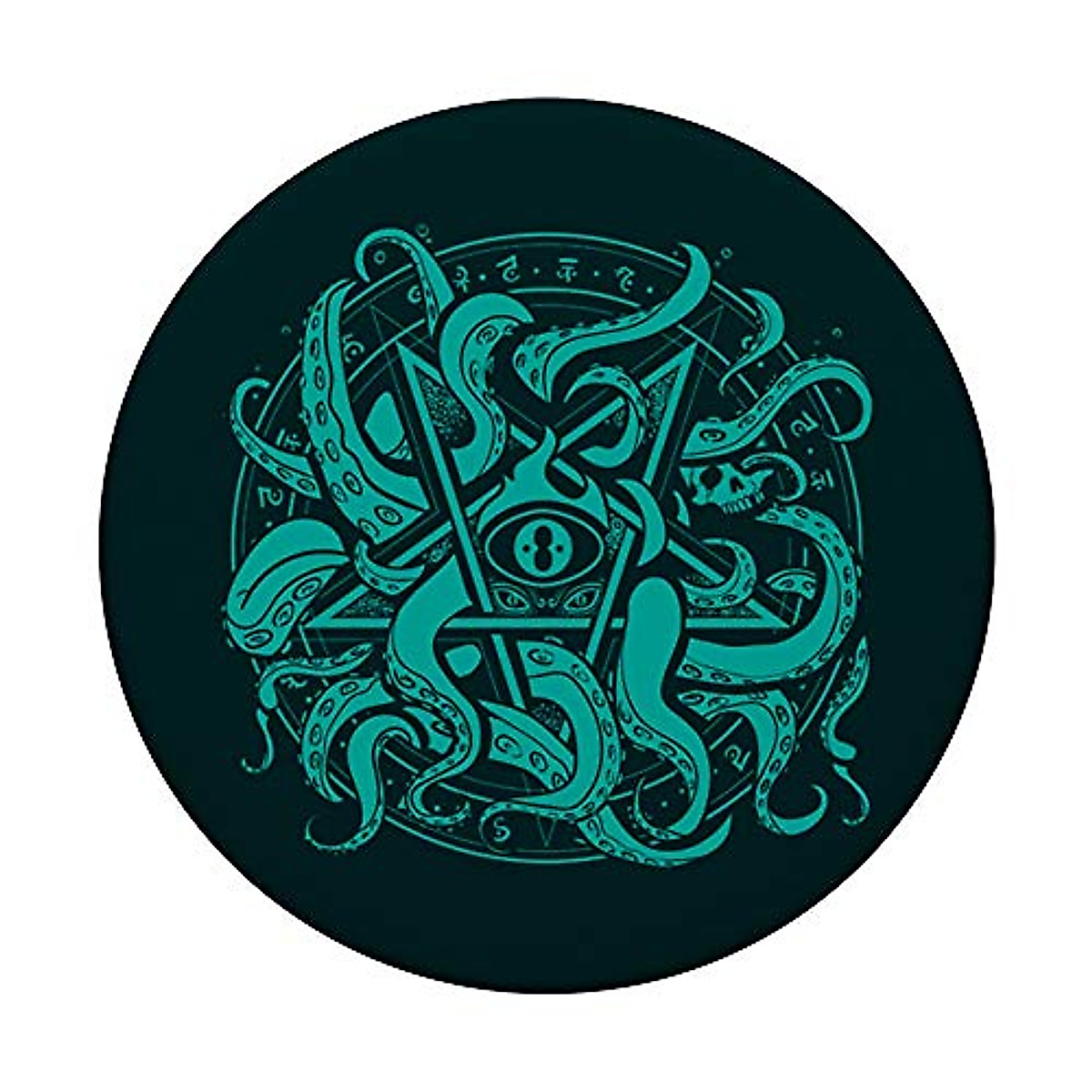 Cthulhu Elder Sign Pentagram PopSockets PopGrip: Swappable Grip for Phones & Tablets