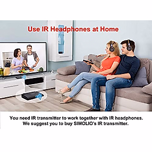 SIMOLIO Compatible with uConnect VES Dodge Grand Caravan & Chrysler Town & Country & Jeep Wireless Headphones (2 Pack) OEM IR Car Headsets 2006 2007 2011 2012 2013 2014 2015 2016 2017 2018 2019