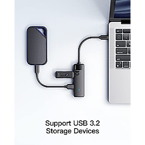 Inateck USB 3.2 Gen 2 Speed, USB C to USB Hub with 4 USB A Ports, HB2025