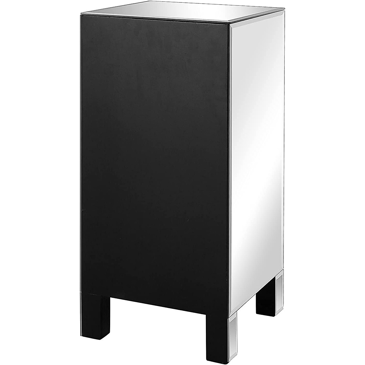 Bonnlo 3-Drawer Mirrored Nightstand Set of 2, End Table, Bedside Table, Glass Nightstand for Bedroom, Living Room, Silver, 11.7" L x 11.8" W x 23.8" H