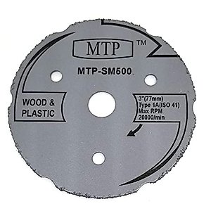 MTP Brand SM500 Saw Max 3" Wood Plastic Segment Carbide Circular Saw Compatible to use for Saw Max US40 and Rotozip zipsaw RFS1000 (1) - 7/16" Arbor