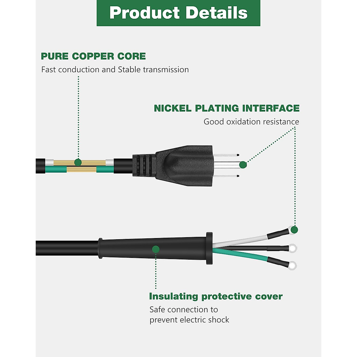 95104L Circular Saw Power Cord Replacement for SKILSAW Worm Drive Saw SPT77WM SPT78W SPT77WML SKILSaw Heavy Duty Power Tool Accessory 3 Pin Power Cord Black 2.5M/8.2FT US Standard Universal Cord