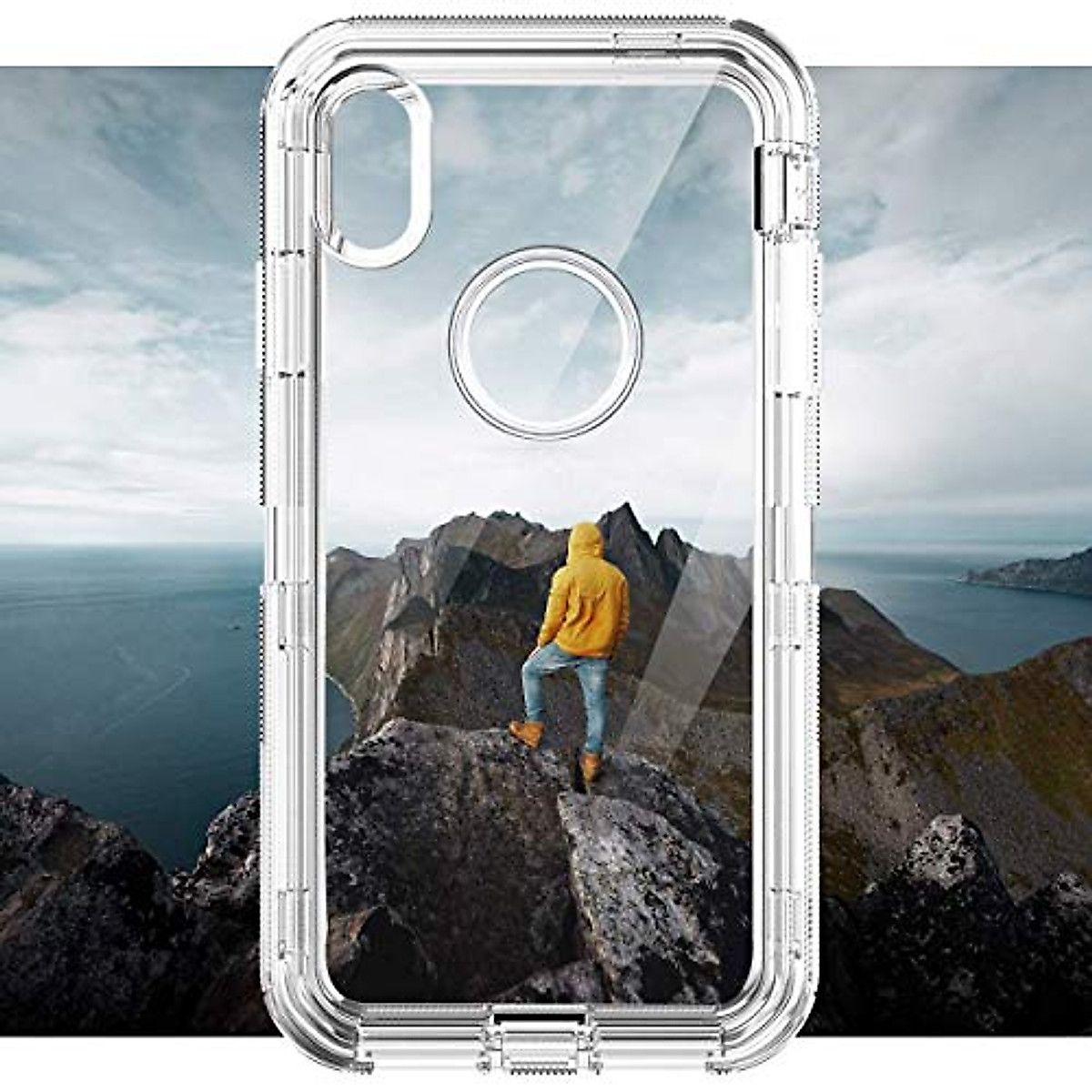 ORIbox Case Compatible with iPhone Xs max Case, Heavy Duty Shockproof Anti-Fall clear case , Crystal Clear