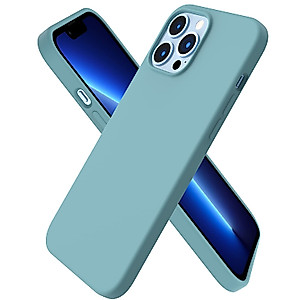 ORNARTO Compatible with iPhone 13 Pro Max Case 6.7", Slim Liquid Silicone 3 Layers Full Covered Soft Gel Rubber Case Cover 6.7 inch-Cactus