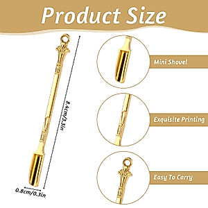 Mini Spoons Set of 4 Mini Shovel Spice Spoon Small Spoons for Spice Tiny Spoons for Powder Small Spice Spoon Mini Spatulas Spoon Small Gold, Silver, Antique Brass, Black Gray Spoons