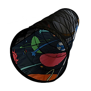 NARMAY® Play Tunnel Space Travel Pop Up Tunnel for Kids Indoor/Outdoor Crawl - 19dia × 60L inch
