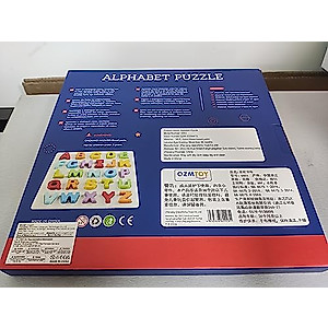 Coogam Wooden Alphabet Puzzle – ABC Letters Sorting Board Blocks Montessori Matching Game Jigsaw Educational Early Learning Toy Gift for Preschool Year Old Kids