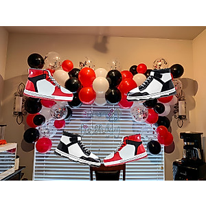 Boy Shoes Balloon/Basketball Shoes Sneaker Balloons/Tennis Shoe Sports Logo Balloon Sports Decoration/Boy Birthday Foil Balloon/Check Mark Shoes/Father Birthday Boy Birthday Decorations