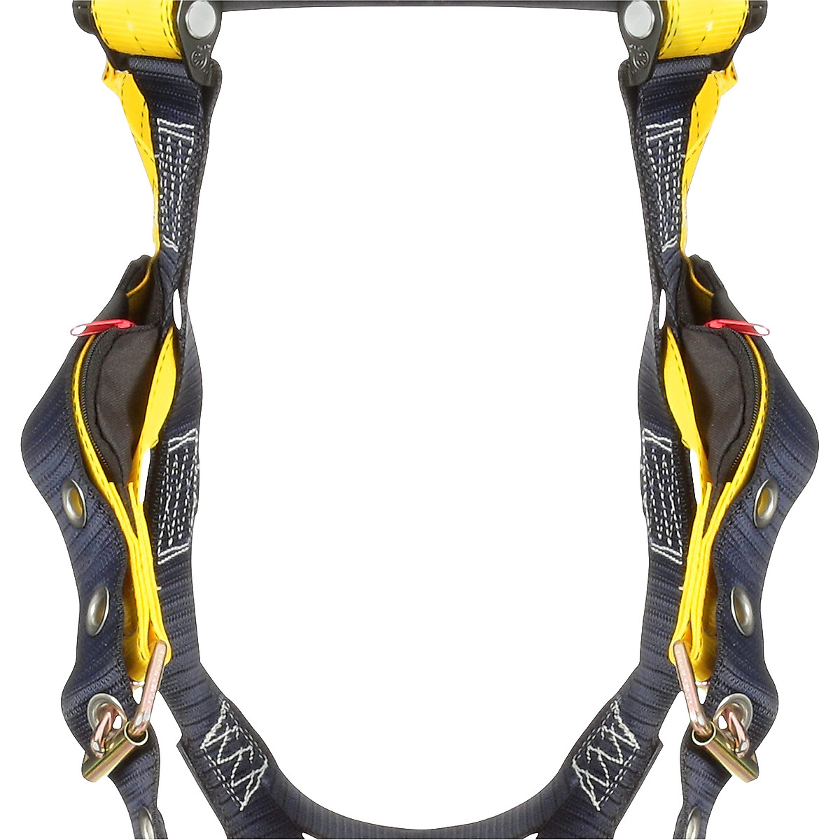 3M DBI-SALA Delta 1101254 Vest Style Harness, With Shoulder D-Rings, Tongue Buckle Legs, 420 LB Capacity, Universal, Yellow/Navy