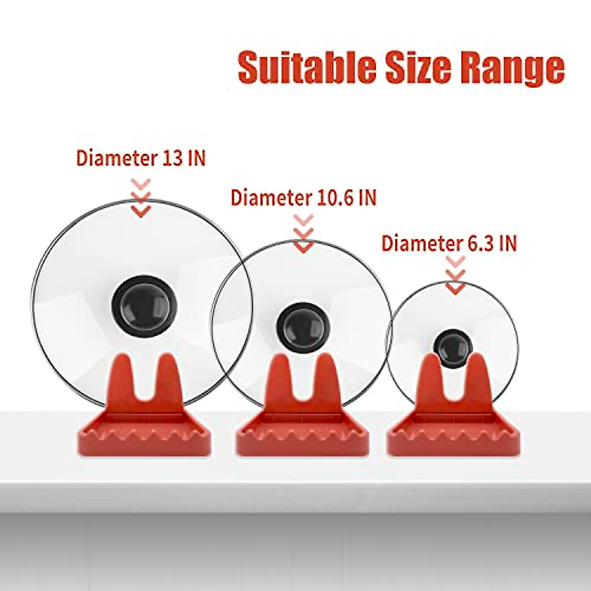 LSVGOE 2 Pack Multiple Utensil Spoon Rest for Kitchen Counter, Spoon Holder for Stove Top with Lid Holder and Grill Spoon Holder for Spatula, Ladle, Tongs and Cooking Accessories (Pink-2 Set)