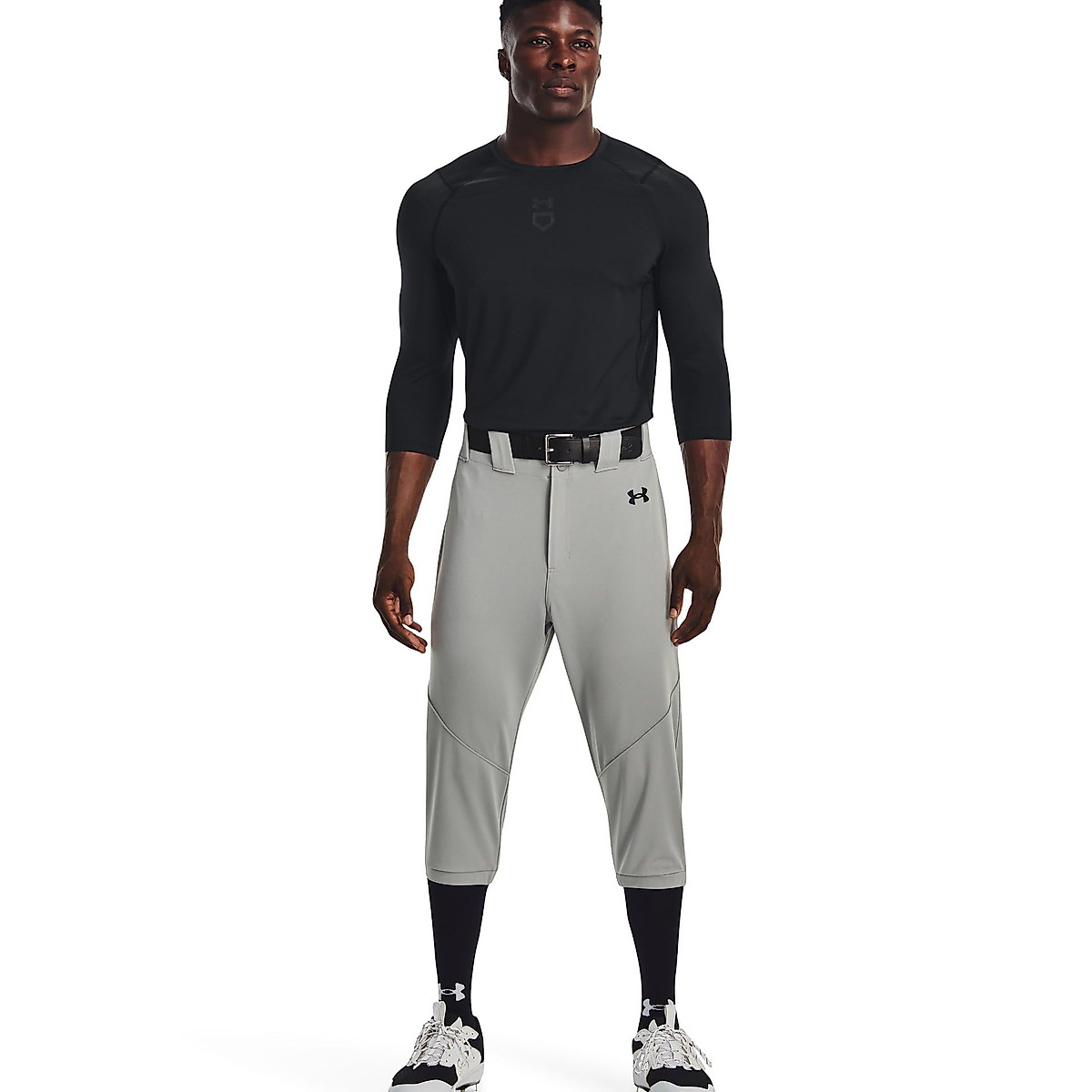 Under Armour Men's Utility Baseball Knicker 22, (075) Baseball Gray / / Black, Small