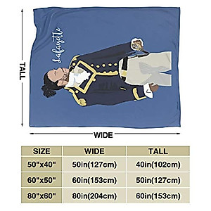 Qualet Hamilton Lafayette Daveed Diggs Ultra Soft Micro Fleece Warm Throw Lightweight Bed Blanket Sofa Cozy,Blanket Couch Travel Chair for Home 60 inch X50,Black