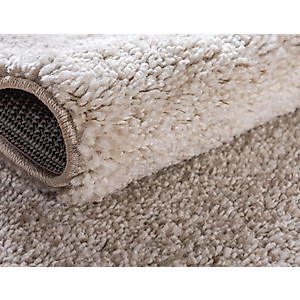 Unique Loom Solo Collection Area Rug - Calabasas (10' x 13' Rectangle, Ivory)