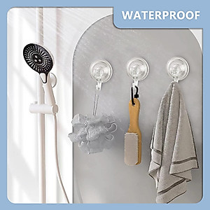 CozyBlue Suction Cup Hooks Heavy Duty - 2 Pack Waterproof Reusable Shower Hooks - Removable for Window, Glass Door, Hangers, Kitchen Tiles, Bathroom Shower Wall…