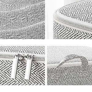 Large Blanket Storage Containers, Collapsible Storage Bins with Lids, Zip Storage Cube Bins with Handles Storage Cubes for Clothes Books (A, one size)