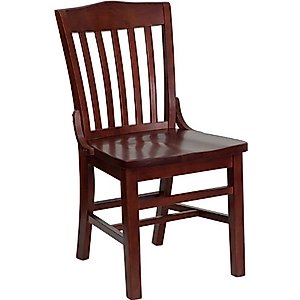 Flash Furniture HERCULES Series School House Back Mahogany Wood Restaurant Chair